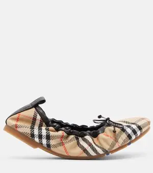 Burberry Fawn Check Ballet Flats - Beige