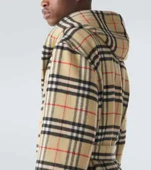 Burberry Check Wool And Cashmere Robe