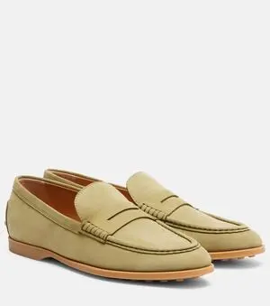TOD'S Leather Penny Loafers - Beige