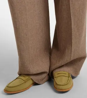 TOD'S Leather Penny Loafers - Beige