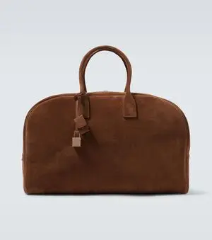 Saint Laurent Large Suede Duffle Bag - Brown