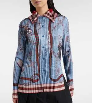 Acne Studios Printed Pleated Shirt