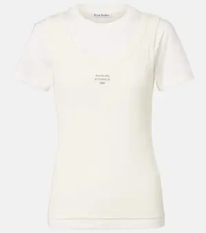 Acne Studios Layered Logo Cotton-blend T-shirt