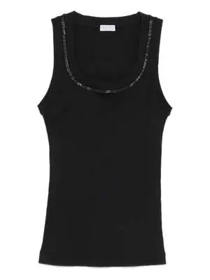 Brunello Cucinelli Cotton Tank Top - Black