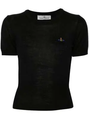 VIVIENNE WESTWOOD Vivienne Westwood Orb Logo Top - Black