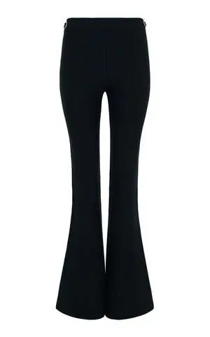 Gabriela Hearst Ayala Cropped Flare Knit Pant In Merino Wool Cashmere - Black