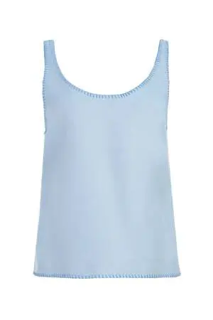 Women's Embroidered Seersucker Tanks