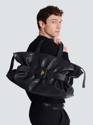 Balmain Large Calfskin Anthem Zip Bag
