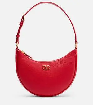 Valentino Garavani Vlogo Leather Shoulder Bag