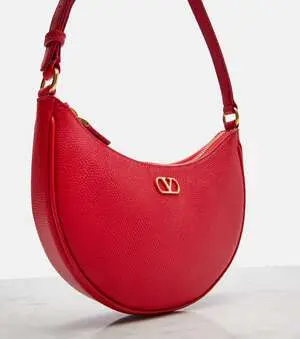 Valentino Garavani Vlogo Leather Shoulder Bag
