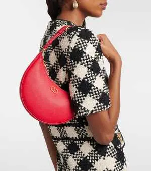 Valentino Garavani Vlogo Leather Shoulder Bag