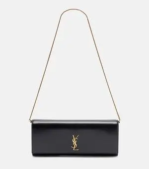 Saint Laurent Kate Leather Clutch - Black