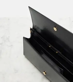 Saint Laurent Kate Leather Clutch - Black
