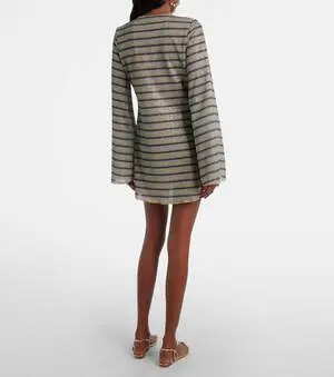 Oseree Lumiere Striped Mini Dress