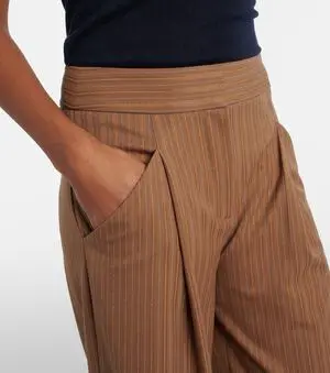 Veronica Beard Rimini Pinstripe Wide-leg Pants