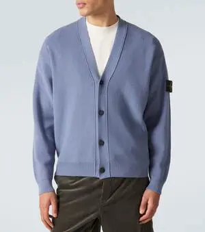 Stone Island Compass Cotton Cardigan - Blue
