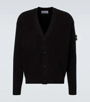 Stone Island Compass Cotton Cardigan - Black