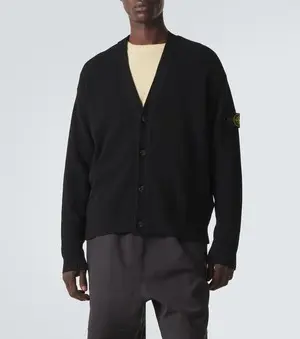 Stone Island Compass Cotton Cardigan - Black