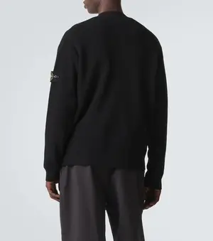 Stone Island Compass Cotton Cardigan - Black