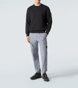 Stone Island Compass Cotton Jersey Sweatshirt - Black