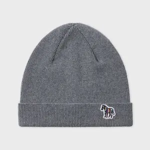 Paul Smith Zebra Logo Wool Beanie - Grey