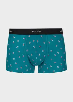 Paul Smith Teal 'star' Print Boxer Briefs