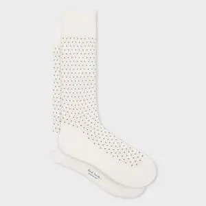 Paul Smith Polka Dot Crew Socks - White