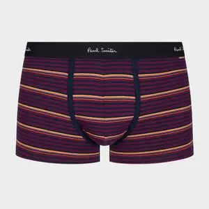 Paul Smith Navy And Red Stripe Boxer Briefs - Blue