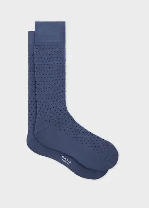 Paul Smith Polka Dot Crew Socks - Blue