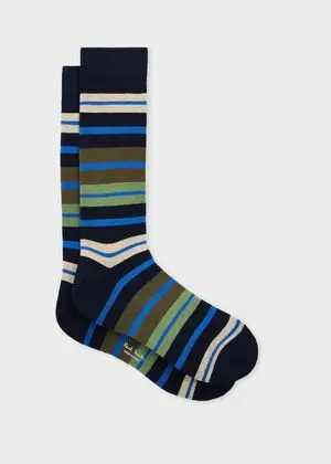 Paul Smith Multistripe Socks - Blue