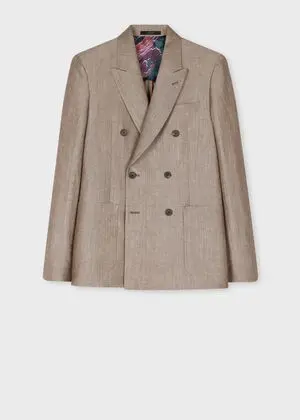 Paul Smith Light Linen-wool Double-breasted Blazer
