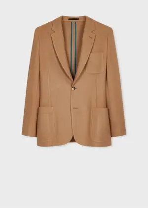 Paul Smith Camel Fine Wool Twill Unlined Blazer