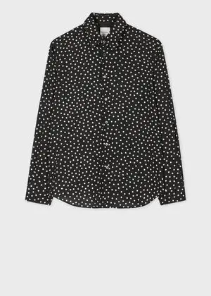 Paul Smith Viscose 'blur Polka' Print Shirt