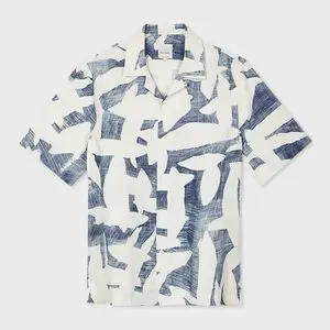 Paul Smith Abstract Cutout' Viscose-linen Shirt