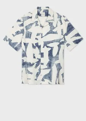 Paul Smith Abstract Cutout' Viscose-linen Shirt