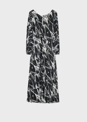 Paul Smith Abstract Printed Midi Dress