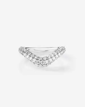 Ring Concierge Pavé Nest Wedding Band Wedding Band - Platinum