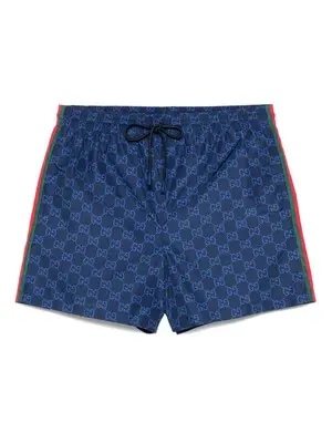 Gucci Gg Swim Shorts - Blue