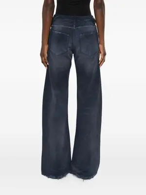 Balenciaga Curved Denim Jeans - Blue