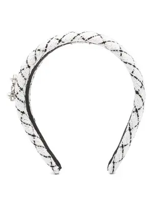 ROGER VIVIER Rv Flowers Strass Pearl Headband - White