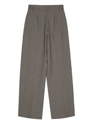 ALYSI Wool Blend Wide-leg Trousers - Blue