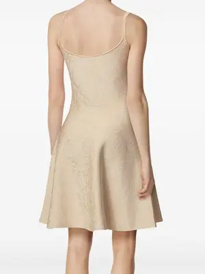 Versace Barocco Texture Short Dress - Beige