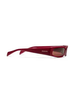 Gucci Rectangular Sunglasses - Red