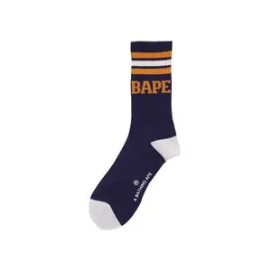 A BATHING APE Striped Socks - Blue