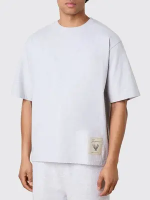 Jacquemus Relaxed Fit Cotton T-shirt With Contrast Logo And Dropped Shoulders - Grey