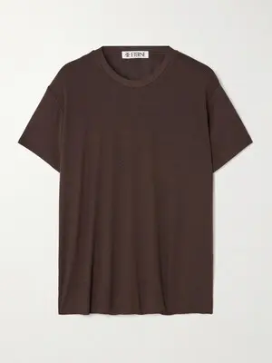 Eterne Ribbed Jersey T-shirt - Brown