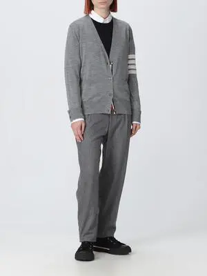 Thom Browne Cardigan In Wool - Grey