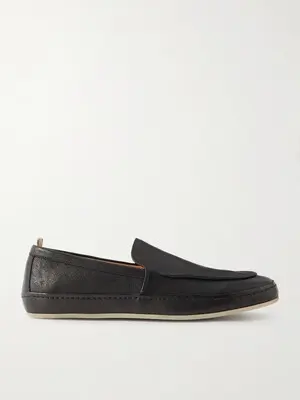 Officine Creative Line 001 Grained-leather Loafers - Black