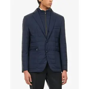 Corneliani Zipped-insert Quilted Woven Blazer