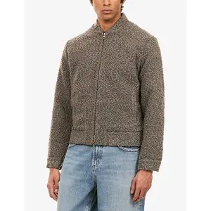 BELIER Bouclé-textured Woven Bomber Jacket